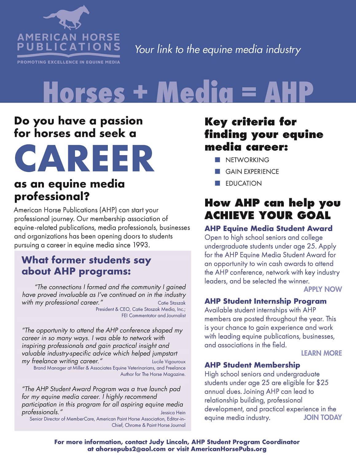 Horses and Equine Media Make a Cool Career! - Horse Jobs - The ...